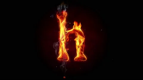 Fire letter. Burning alphabet. Real flam... | Stock Video | Pond5