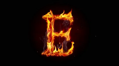 Fire letter. Burning alphabet. Real flam... | Stock Video | Pond5
