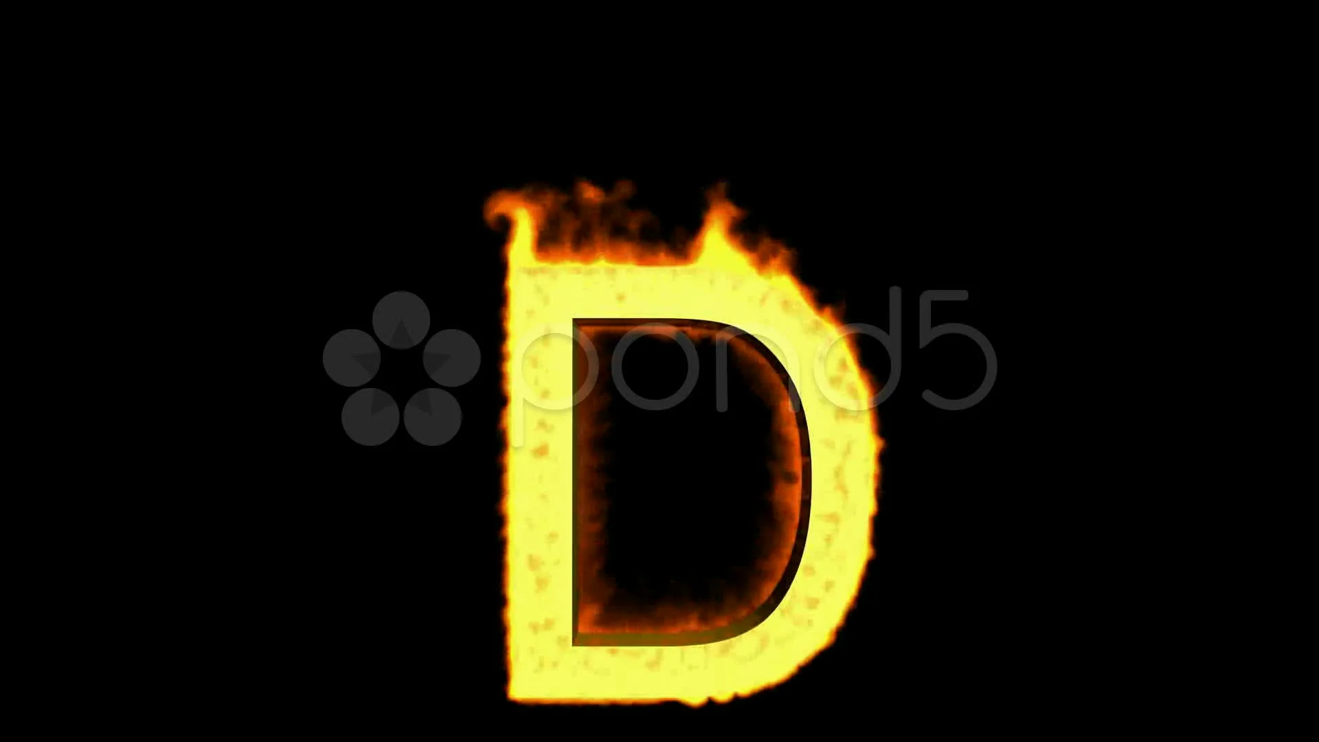 Letter D Fire