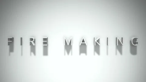 Fire Making 3D title animation with shad... | Stock Video | Pond5