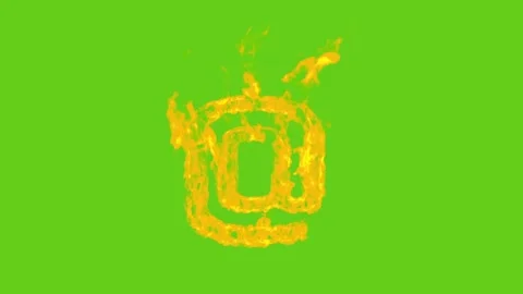 Fire math sing on green screen. Then dis... | Stock Video | Pond5