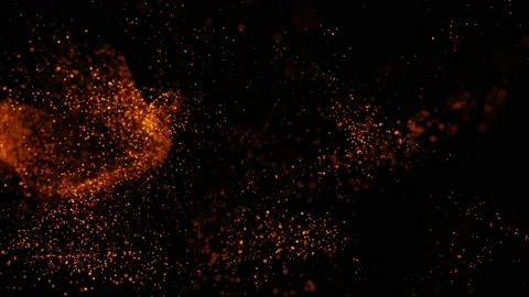 Fire particles moving Horizontally abstr... | Stock Video | Pond5
