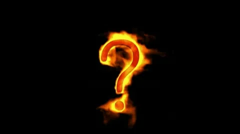 fire Question mark. | Stock Video | Pond5