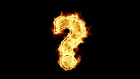 Fire Question Mark Frame Isolated Overla... | Stock Video | Pond5
