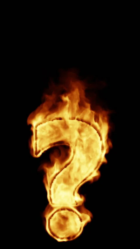 Fire Question Mark Frame Vertical Video ... | Stock Video | Pond5