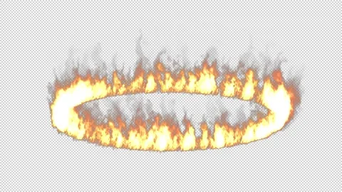 Fire ring. Transparent background. Ring ... | Stock Video | Pond5