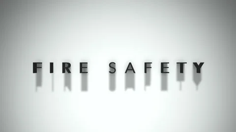 Fire Safety 3D title animation matte bla... | Stock Video | Pond5