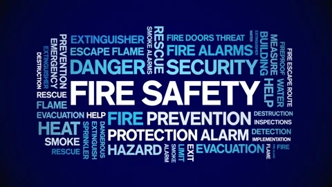 Fire Safety animated word cloud,animatio... | Stock Video | Pond5