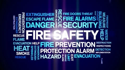 Fire Safety animated word cloud,animatio... | Stock Video | Pond5