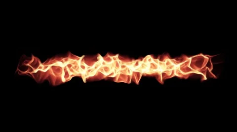 Fire Series: Horizontal Flames w Alpha | Stock Video | Pond5