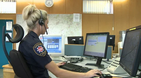 Fire Service Control Room | Stock Video | Pond5