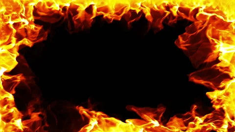 fire side corner loop animation | Stock Video | Pond5