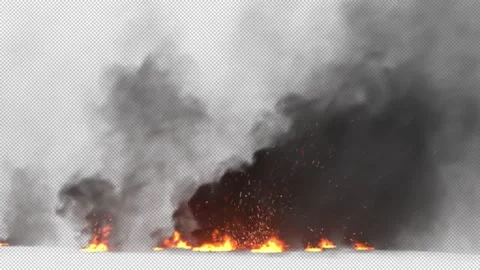Fire Smoke Alpha Stock Footage ~ Royalty Free Stock Videos | Pond5