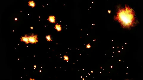 fire spark blast particle effect loop an... | Stock Video | Pond5