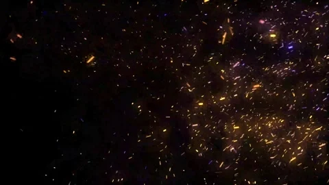 Fire Spark Overlay Effect on Black Back... | Stock Video | Pond5