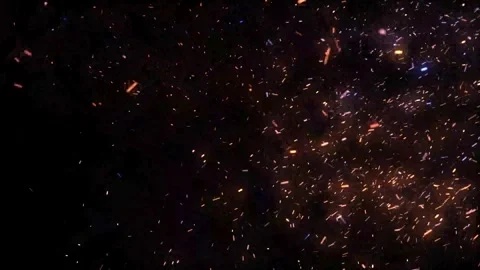 Fire Spark Overlay Effect on Black Back... | Stock Video | Pond5