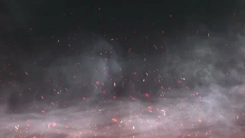 Fire Sparks And Moving Fog Dust Cloud Sm... | Stock Video | Pond5