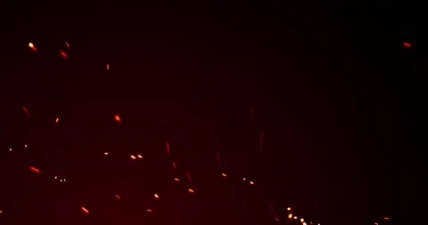 Fire sparks and red flame sparkles, red ... | Stock Video | Pond5