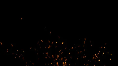 Fire Sparks Dust Particles with Alpha Ma... | Stock Video | Pond5