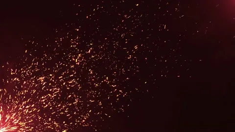 Fire sparks dust particles overlay backg... | Stock Video | Pond5