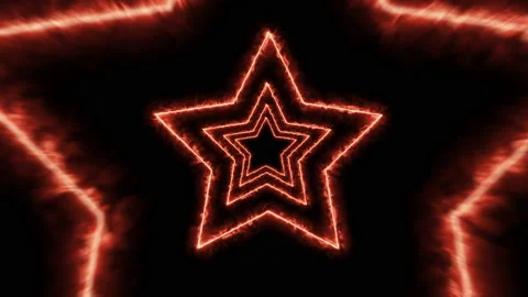 Fire star shape tunnel | Stock Video | Pond5