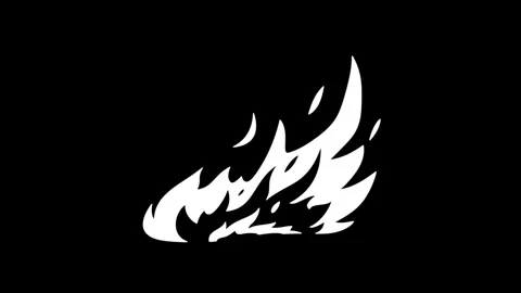 Fire sticker. White design elements isol... | Stock Video | Pond5