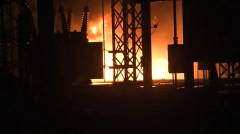 Substation Fire Stock Footage ~ Royalty Free Stock Videos | Pond5