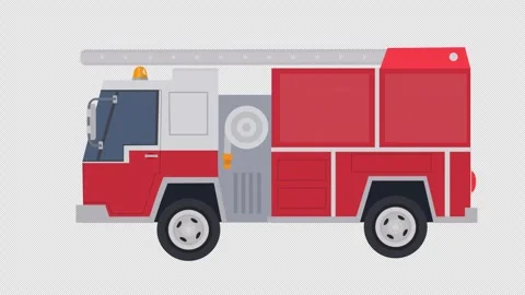Fire truck. Animation of a fire departme... | Stock Video | Pond5