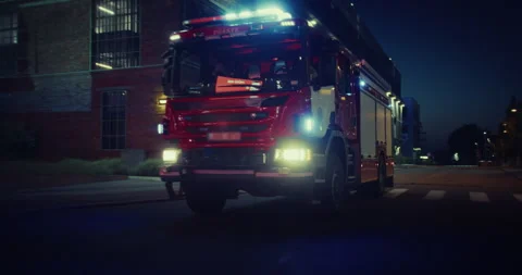 Fire Truck Night Stock Videos – Royalty-Free HD & 4K Videos