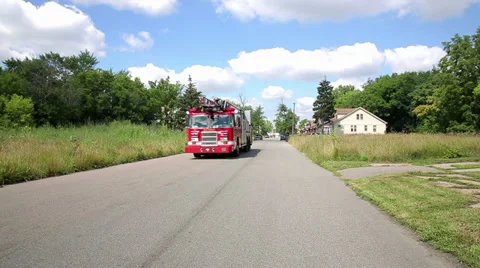 Fire Truck Fire Scene Detroit Arson Arso... | Stock Video | Pond5