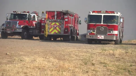 fire truck responding to emergency call ... | Stock Video | Pond5
