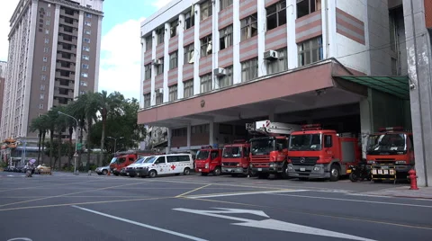 Fire trucks in Taipei, Taiwan | Stock Video | Pond5
