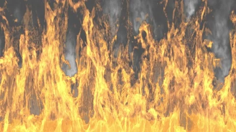 Fire wall - with alpha channel. | Stock Video | Pond5