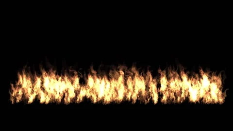 Fire wall. Glowing flames. Overlay. Blac... | Stock Video | Pond5