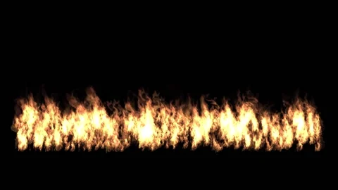 Fire wall. Glowing flames. Overlay. Blac... | Stock Video | Pond5
