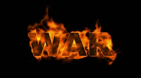 fire war text,fire word. | Stock Video | Pond5