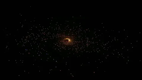 Fire works: a ground chakri | Stock Video | Pond5