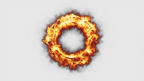 Fire Wreath Burning On Transparent Backg... | Stock Video | Pond5