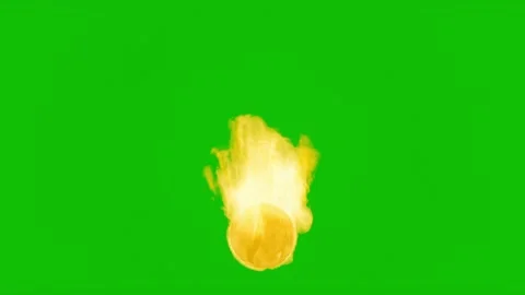 fireball burns on green screen, isolated... | Stock Video | Pond5