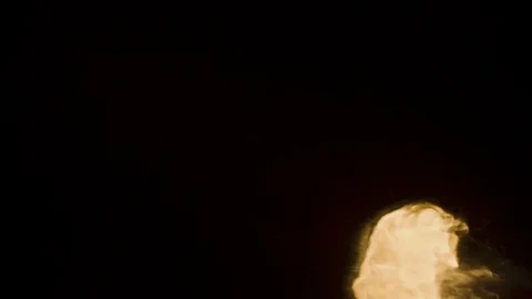 Fireball floating in front of a black ba... | Stock Video | Pond5
