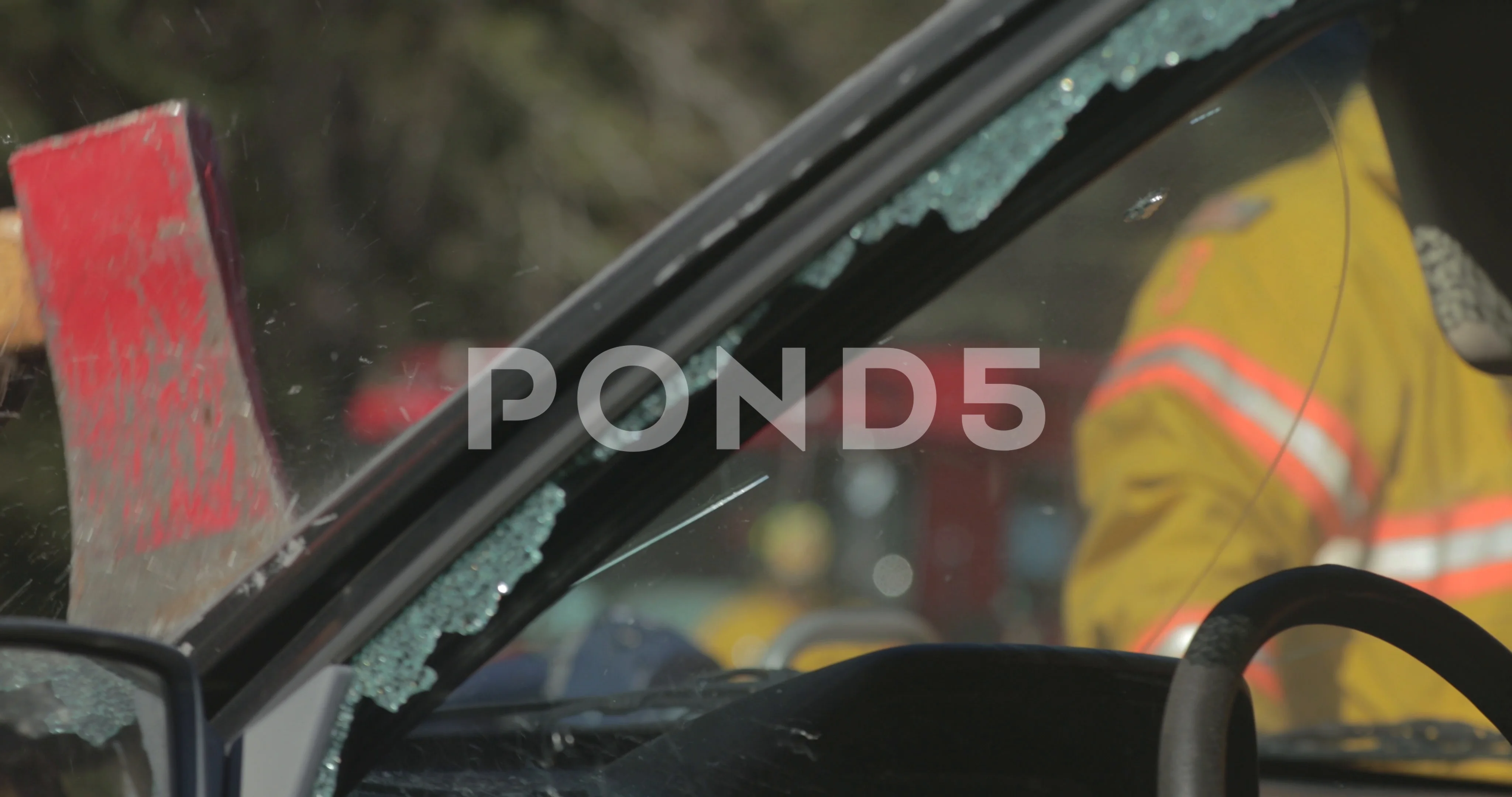 Axe Through Windshield