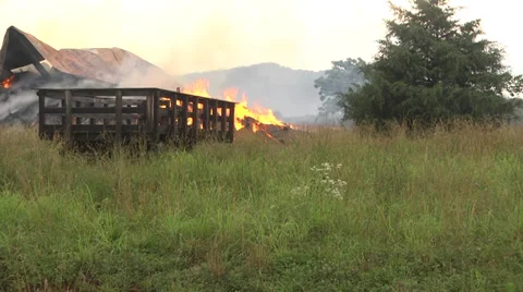 Barn Burning Scene Stock Video Footage | Royalty Free Barn Burning ...