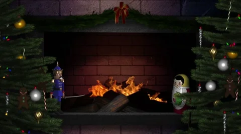 Christmas Fireplace Loop Stock Videos – Royalty-Free HD & 4K Videos