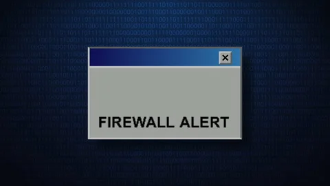 firewall alert Sign Glitch animation | Stock Video | Pond5