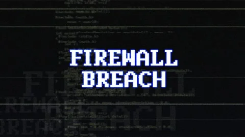 FIREWALL BREACH Glitch Text Animation, R... | Stock Video | Pond5