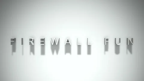 firewall fun 3D title animation white te... | Stock Video | Pond5