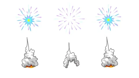 Firework burst effect, comic background ... | Stock Video | Pond5