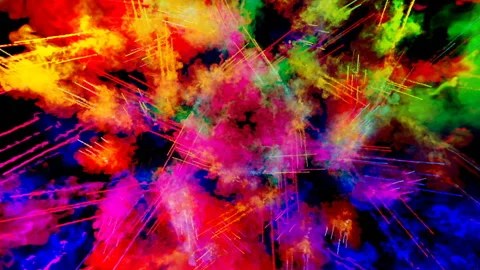 firework of paint, explosion of colorful... | Stock Video | Pond5