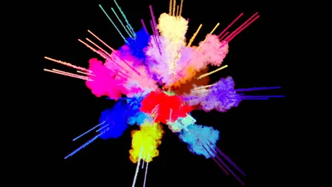 firework of paint, explosion of colorful... | Stock Video | Pond5