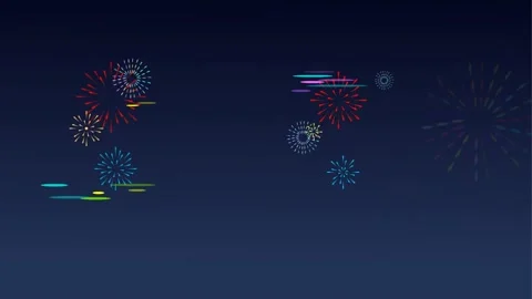 fireworks background and 2d animation, c... | Stock Video | Pond5